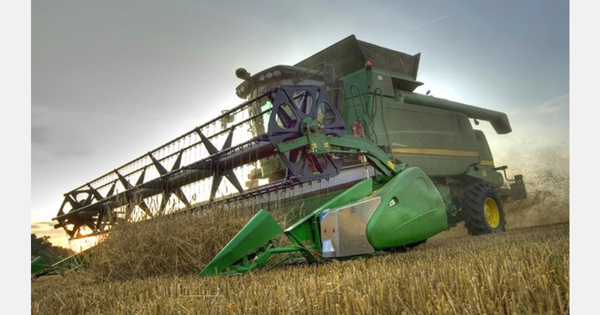 Prototype of mower to harvest tall hemp seed with minimal loss